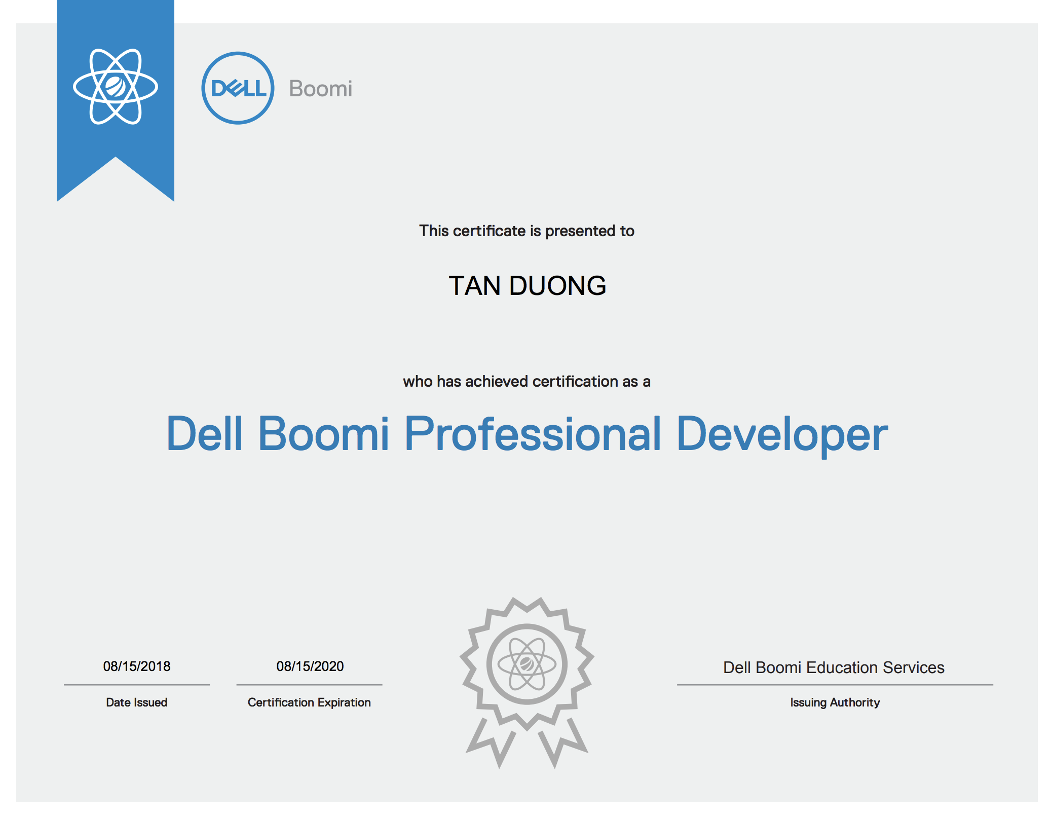 Tan Duong – Certified Dell Boomi Developer | Architect | Administrator